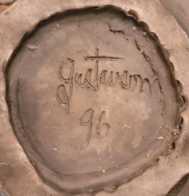 1970s Michael Gustavson 96 Pottery Wall Sculpture For Sale at 1stDibs