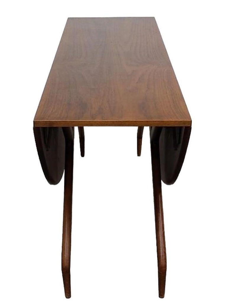 1970s Mid Century Gate Leg Drop Leaf Dining Table, Greta Grossman For ...