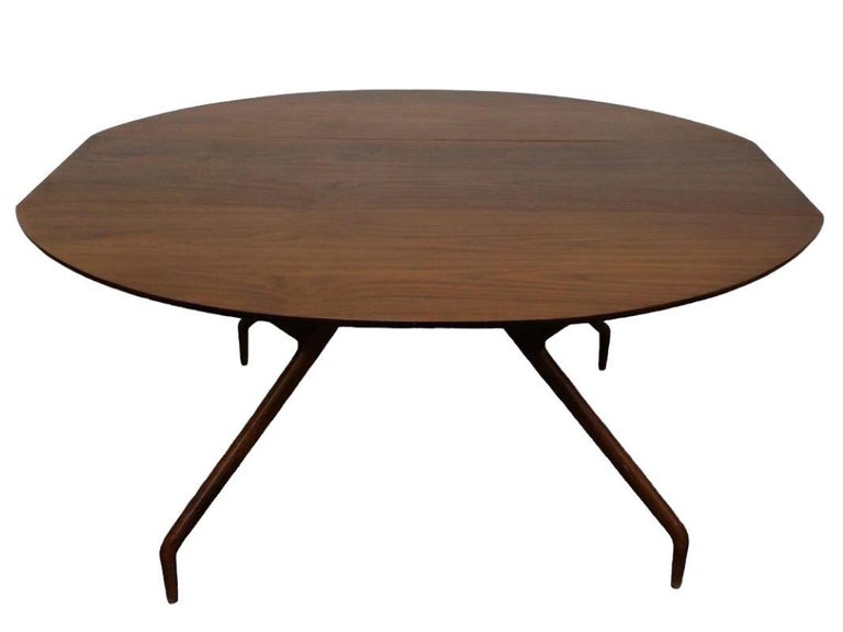 1970s Mid Century Gate Leg Drop Leaf Dining Table, Greta Grossman For ...