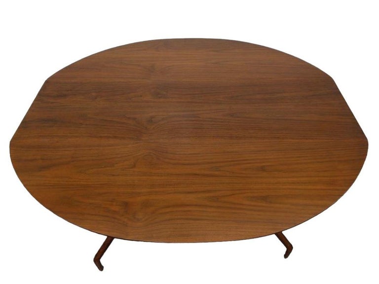 1970s Mid Century Gate Leg Drop Leaf Dining Table, Greta Grossman For ...