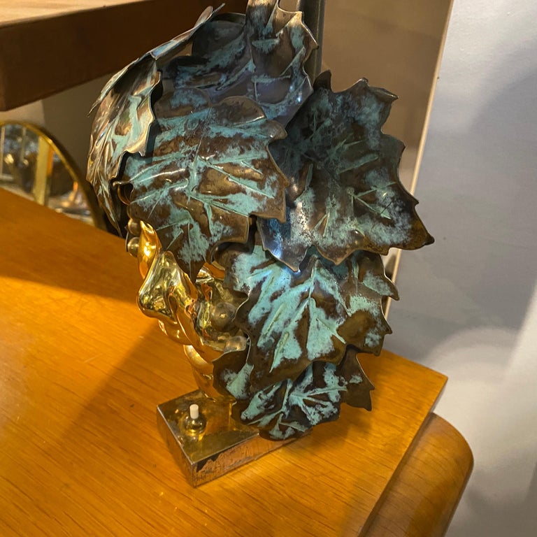 1970s, Mid-Century Modern Brass Italian Bacchus Table Lamp For Sale at ...