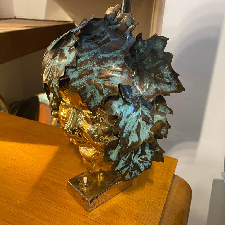 1970s, Mid-Century Modern Brass Italian Bacchus Table Lamp For Sale at ...