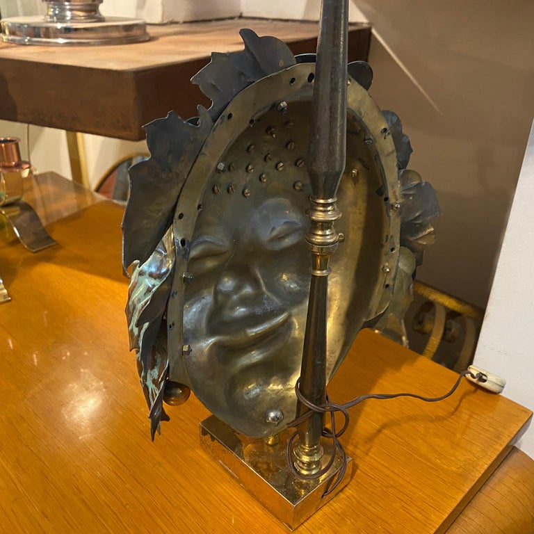 1970s, Mid-Century Modern Brass Italian Bacchus Table Lamp For Sale at ...