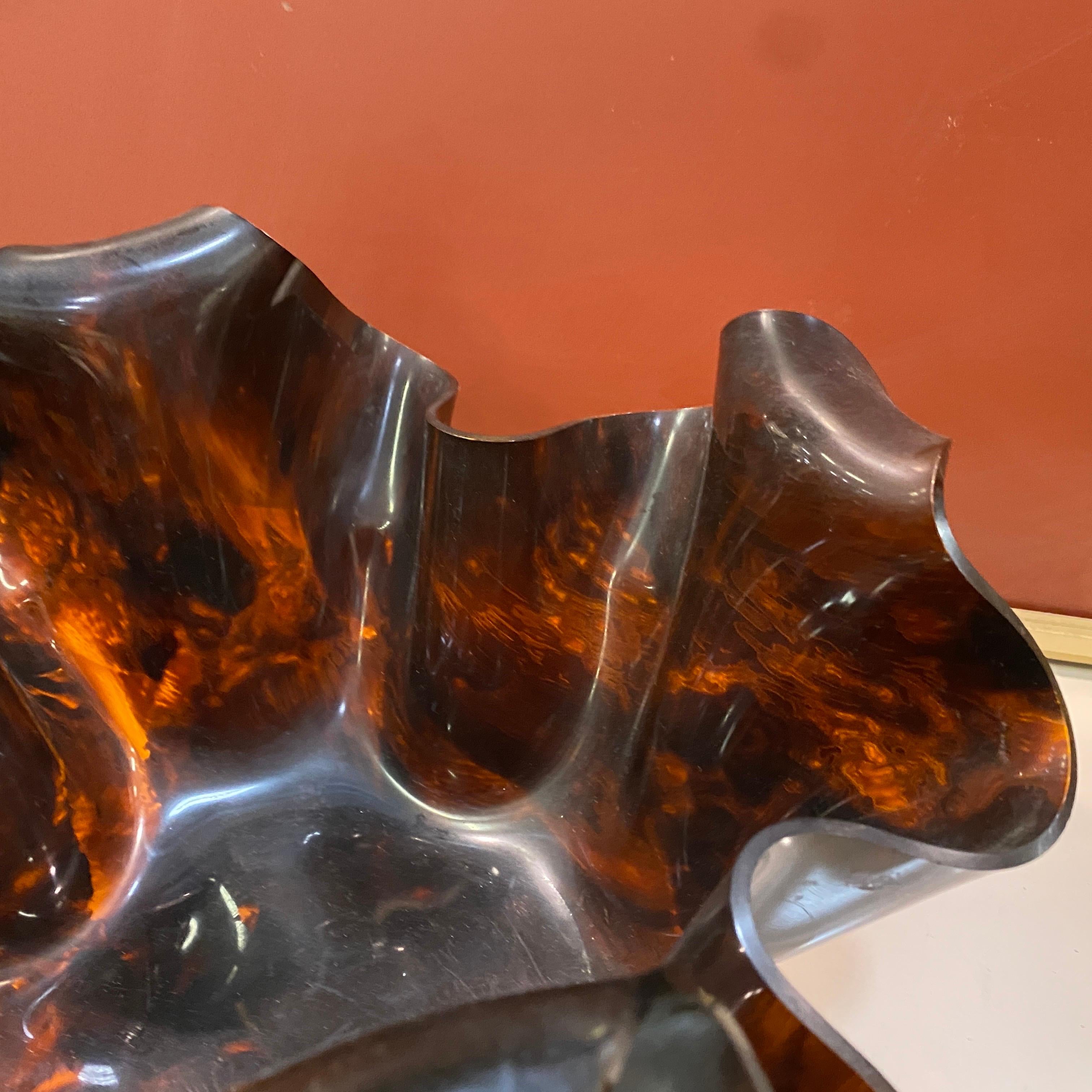 1970s Mid-Century Modern Fake Tortoise Lucite Italian Bowl at 1stDibs