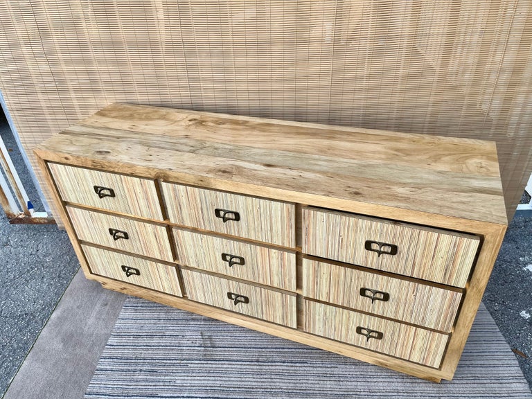 1970s Mid-Century Modern Faux Wood Laminated Nine Drawers Dresser For ...
