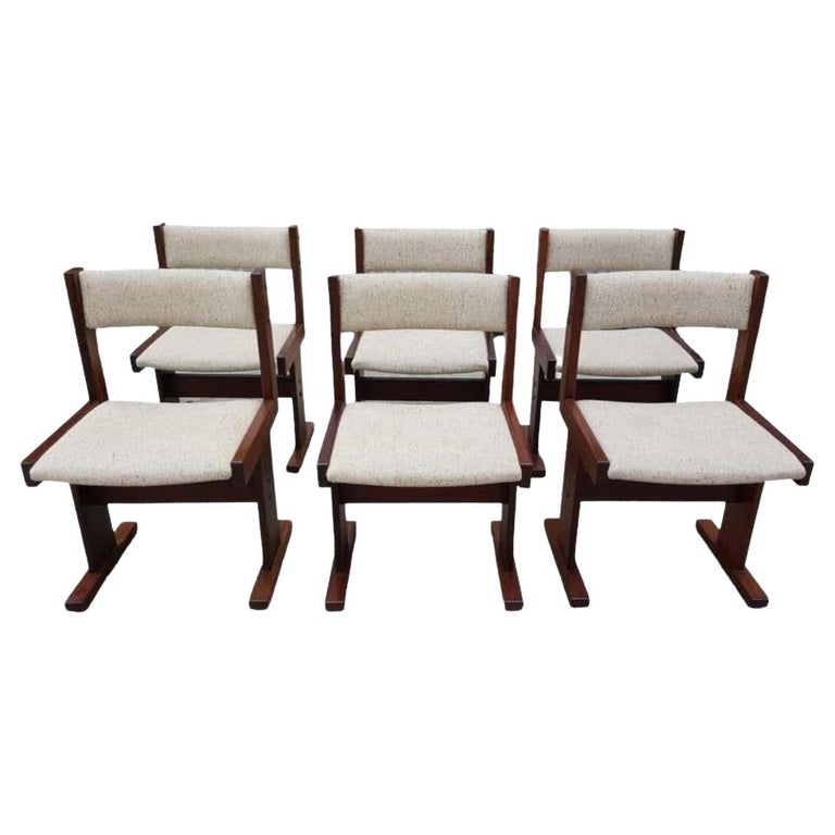 1970s Mid-Century Modern Gangso Mobler Danish Rosewood Chairs- Set of 6 For Sale at 1stDibs