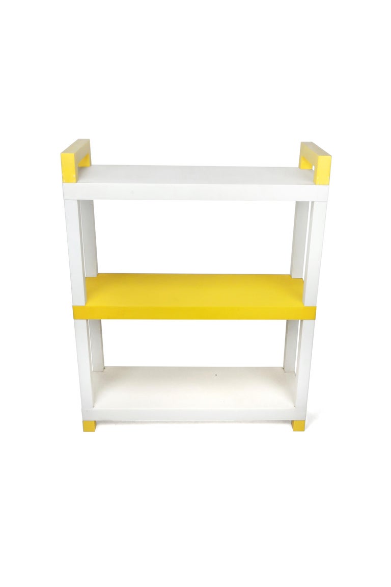 1970s Mid-Century Modern Yellow and White Plastic Shelving For Sale at ...