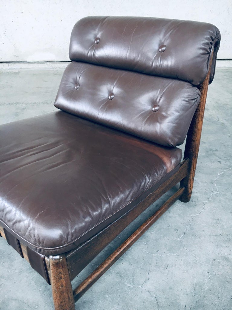 1970's Mid-Century Modern Brazilian Design Leather Lounge Chair For ...