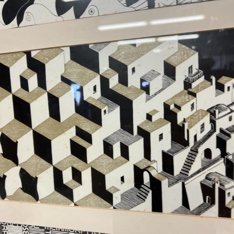 1970s Modern Art Print Metamorphose Graphic Art XI 39 M.C. Escher at ...