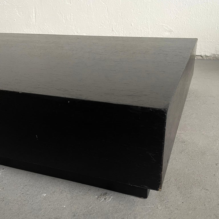 1970s Modern Brutalist Wooden Low Cocktail Table, Floating Platform ...