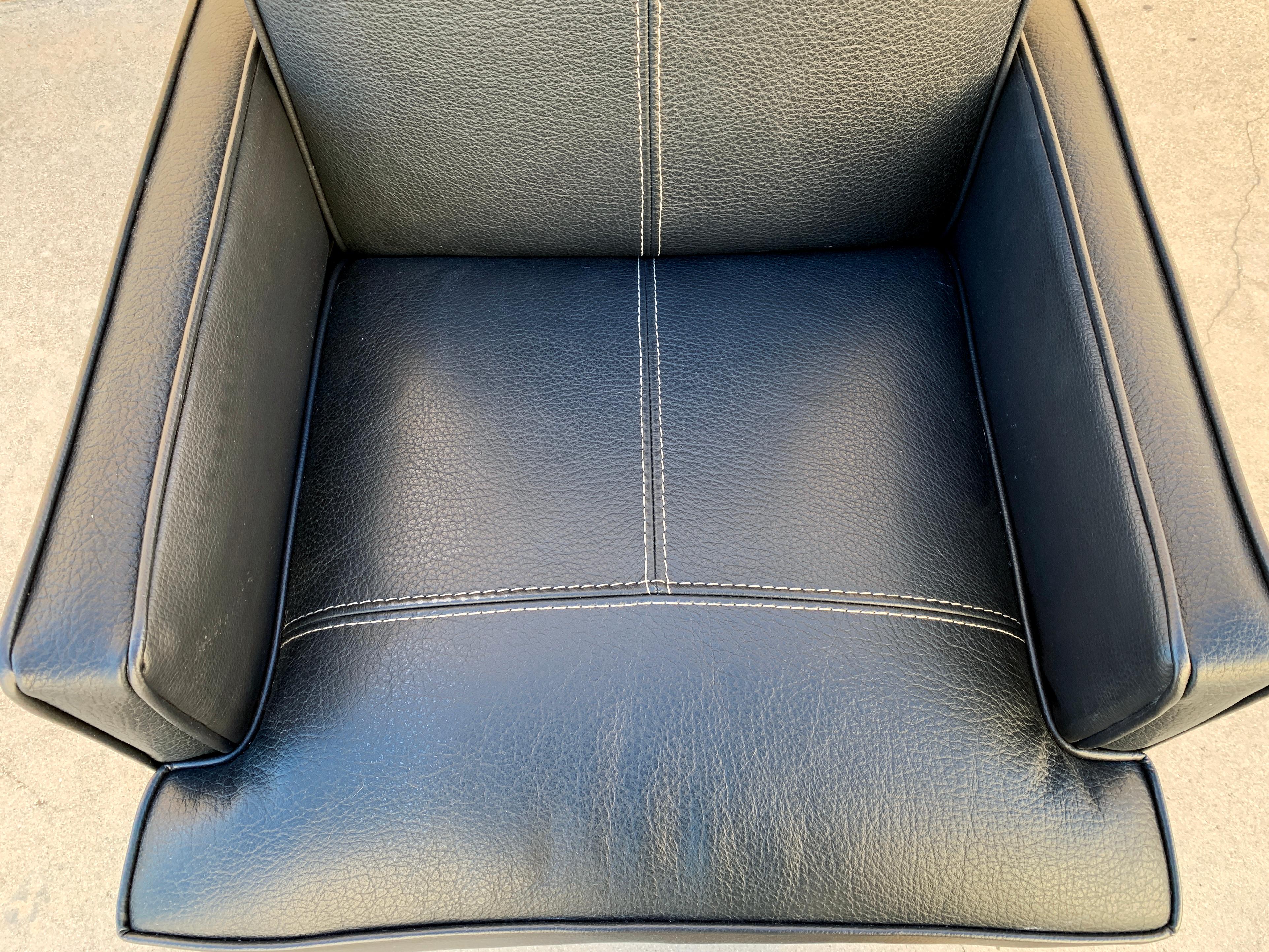 1970s Modern High Back Executive Chair, Refinished at 1stDibs | 1970s ...