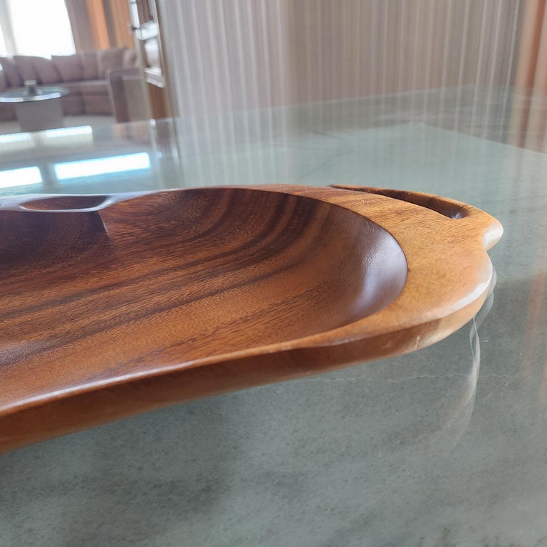 1970s Modern Pig Pupu Party Platter Serving Tray Wood Charcuterie Board ...