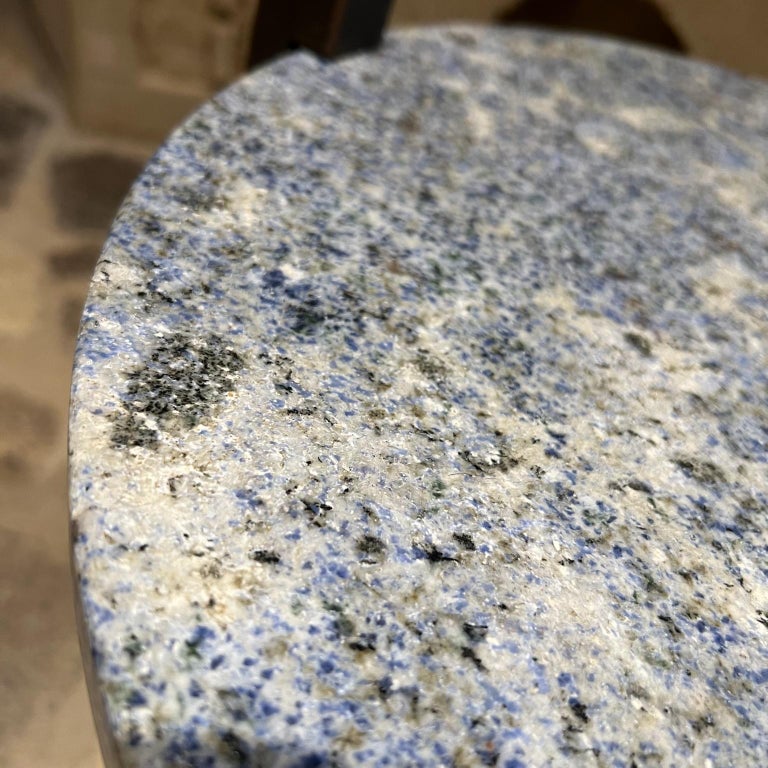 1970s Modern Side Table Blue Granite on Bronze Style of Cedric Hartman ...