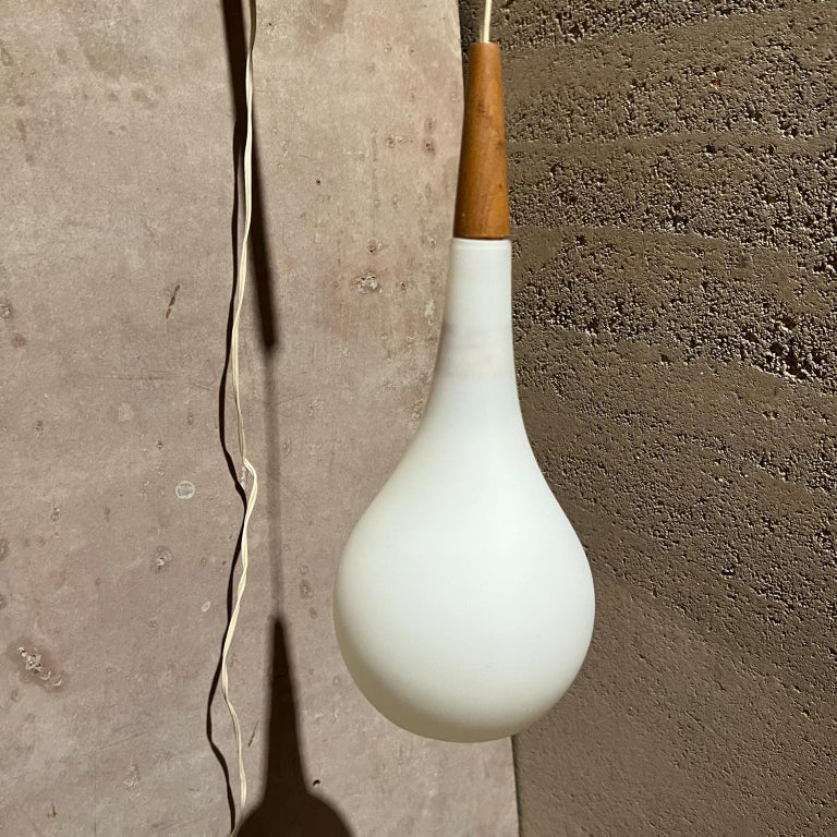 1970s Modern Wall Sconce Pendant Light Scandinavian Teakwood and ...
