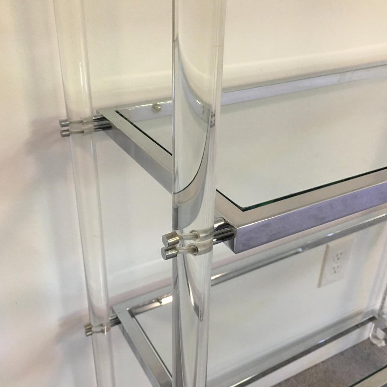 1970s Modernist Lucite and Chrome Étagère Bookcase Shelves at 1stDibs ...