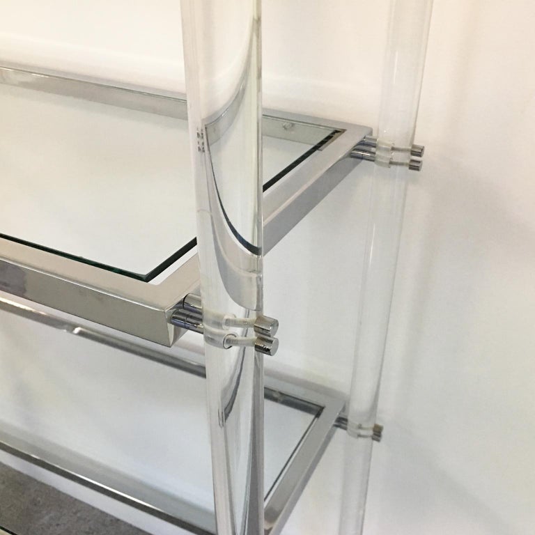 1970s Modernist Lucite and Chrome Étagère Bookcase Shelves at 1stDibs ...