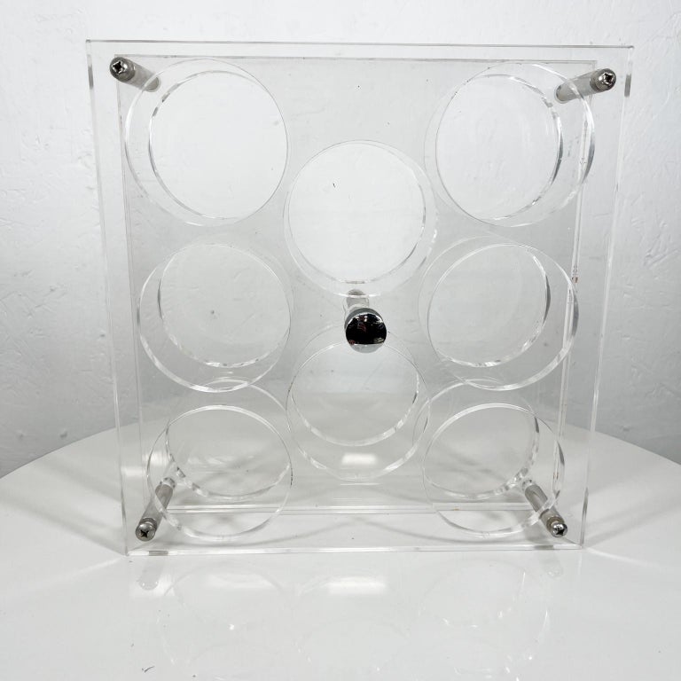 1970s Modernist Lucite Beverage Bar Drink Carrier Eight Glass Serving ...