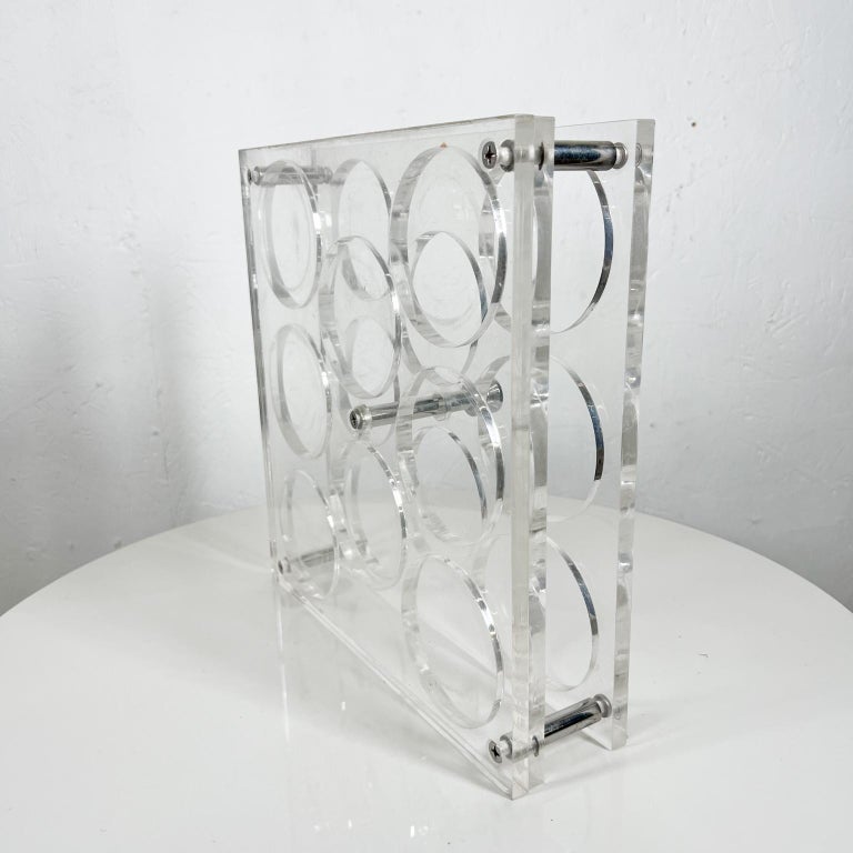 1970s Modernist Lucite Beverage Bar Drink Carrier Eight Glass Serving ...