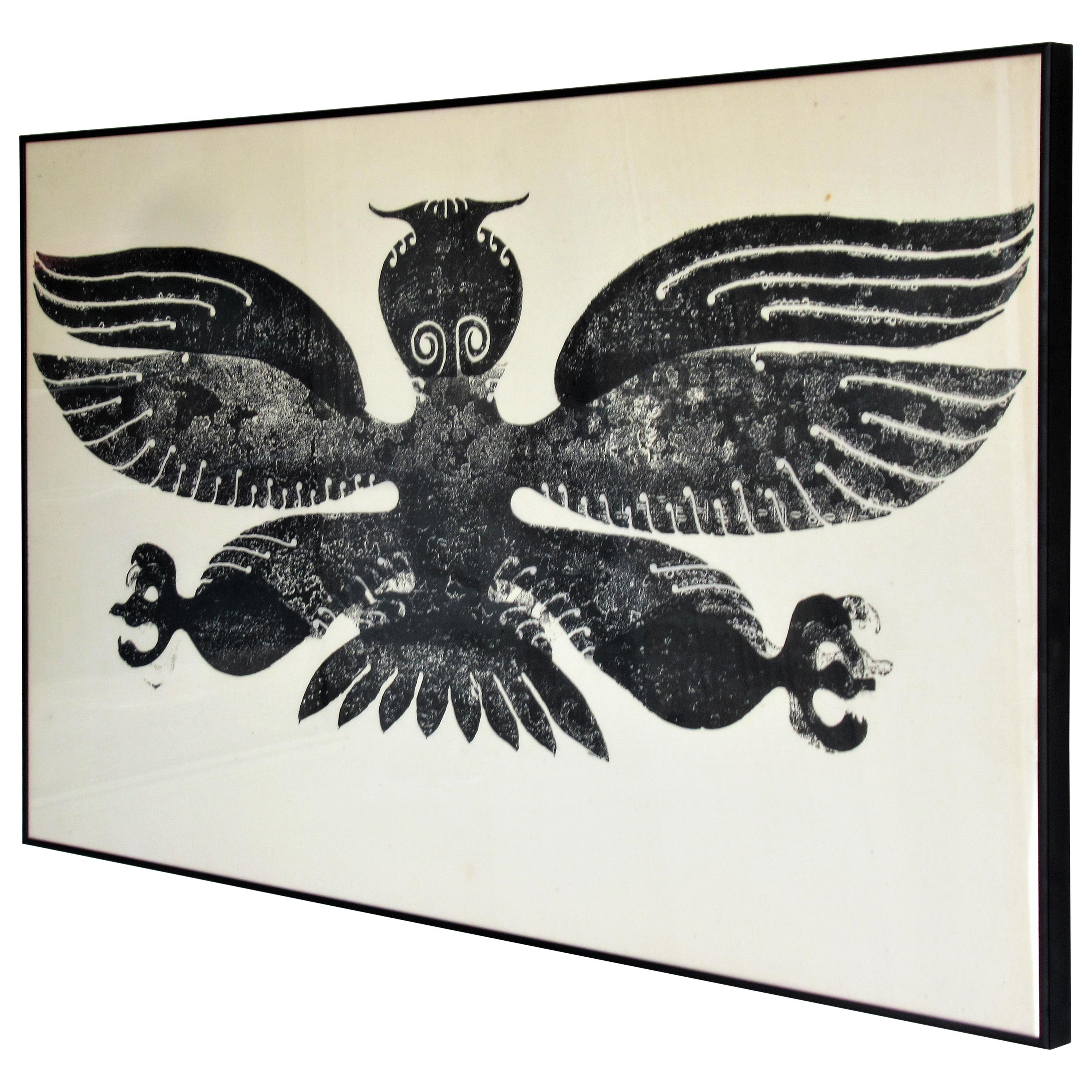 Serigraph of a Big Owl at 1stDibs