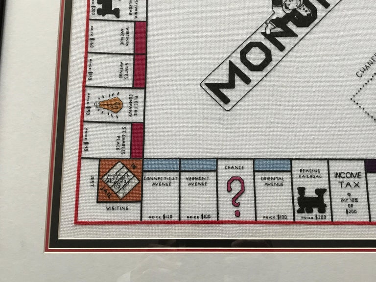 1970s 'Monopoly' Needlepoint Game Board, Framed at 1stDibs