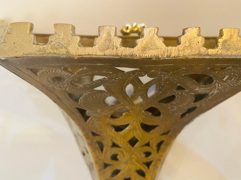 1970s Moroccan Brass Triangle Wall Sconce, a Pair at 1stDibs | triangle ...