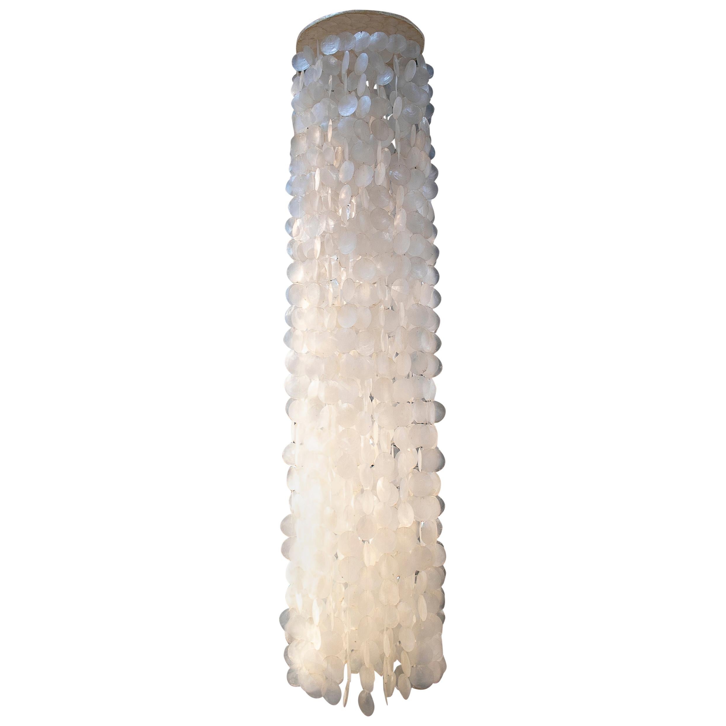 1970s Mother of Pearl Ceiling Lamp at 1stDibs