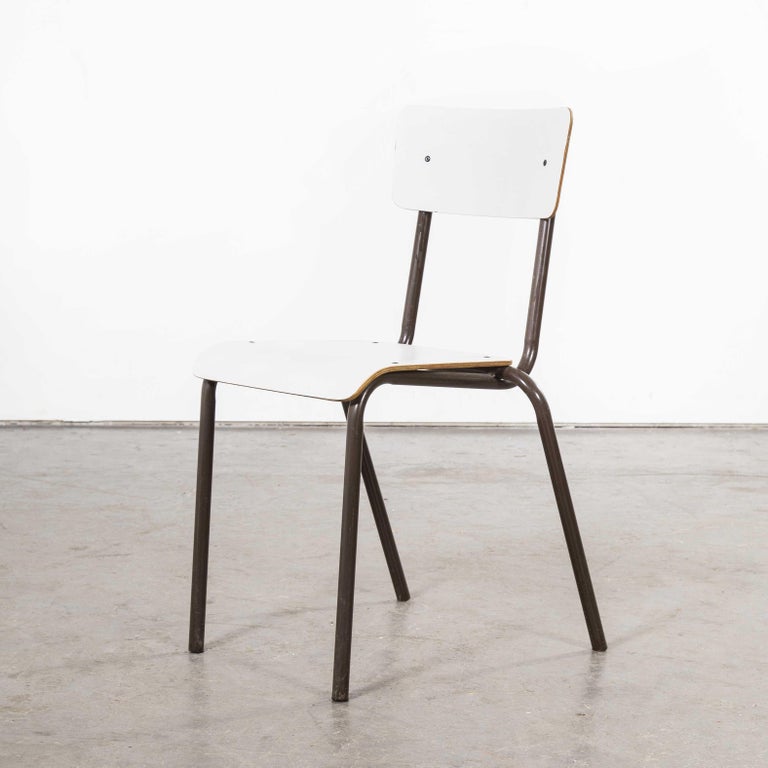 1970s Mullca White Stacking Dining Chairs, Various Quantities Available ...