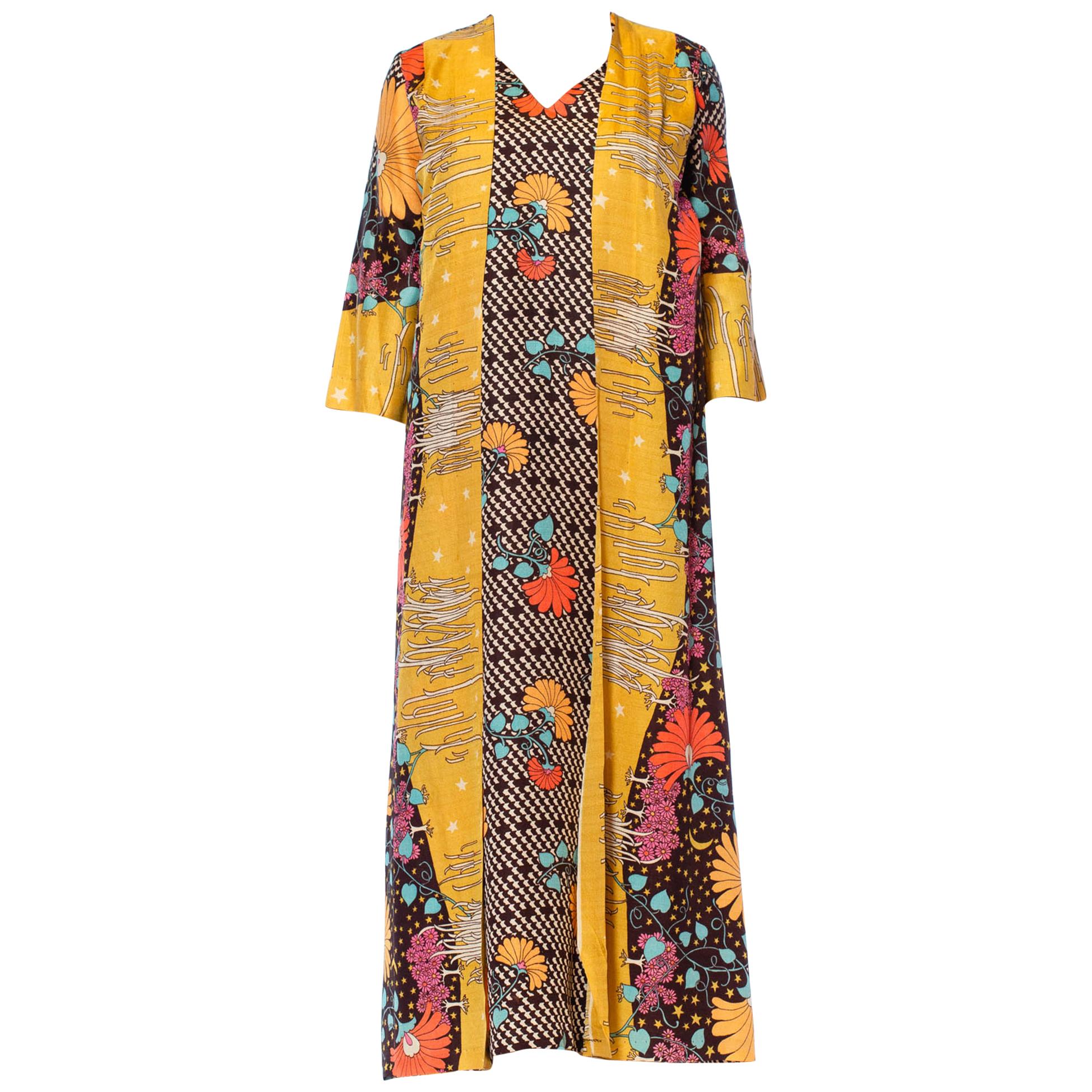 1920S Organic Cotton Antique Vegetable Dyed Scarf For Sale at 1stDibs