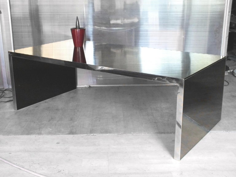 1970s Nanda Vigo Low Mirror Table "Four Corners" by Driade Italy For ...