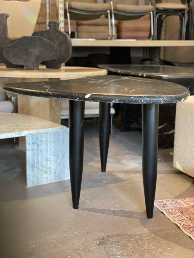 1970s Nero Marquina Biomorphic Dining Table For Sale at 1stDibs