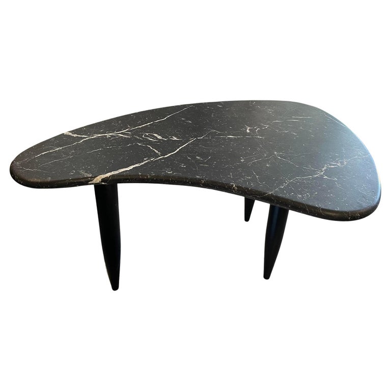 1970s Nero Marquina Biomorphic Dining Table For Sale at 1stDibs
