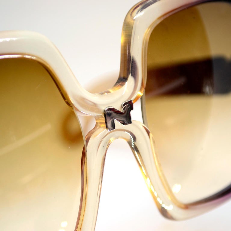1970s Nina Ricci Vintage Ombre Purple Oversized Frames Sunglasses at ...