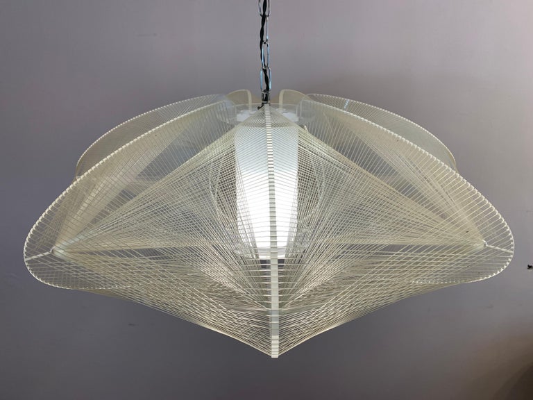 1970s Nylon and Perspex Ceiling Hanging Light Lamp by Paul Secon for ...
