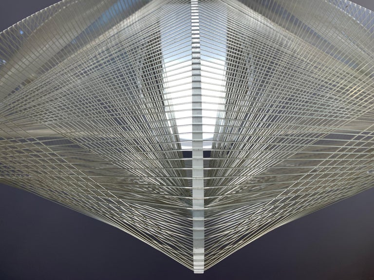 1970s Nylon and Perspex Ceiling Hanging Light Lamp by Paul Secon for ...
