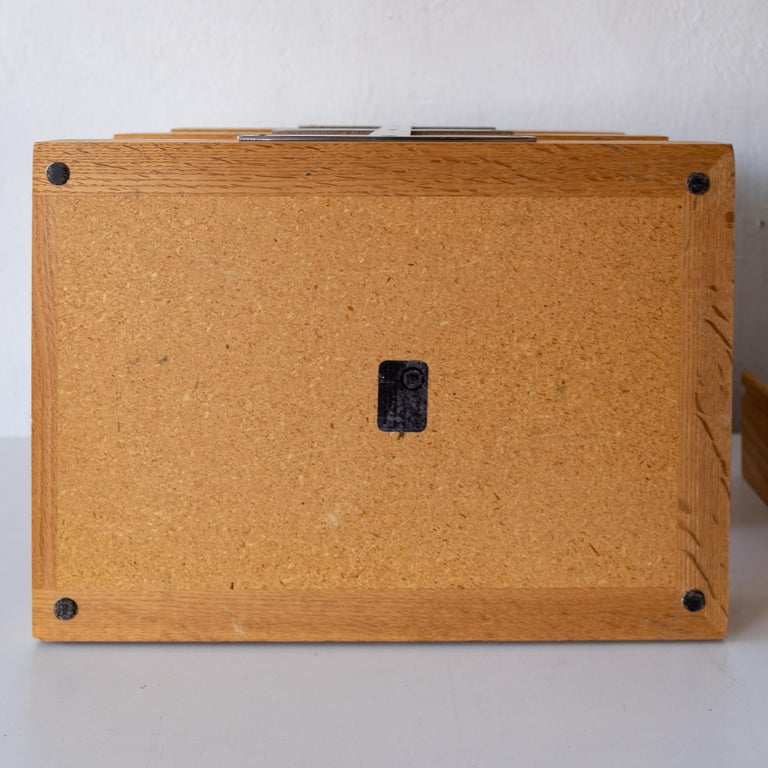 1970s Oak and Chrome Peter Pepper Letter Tray and Mail Holder For Sale ...