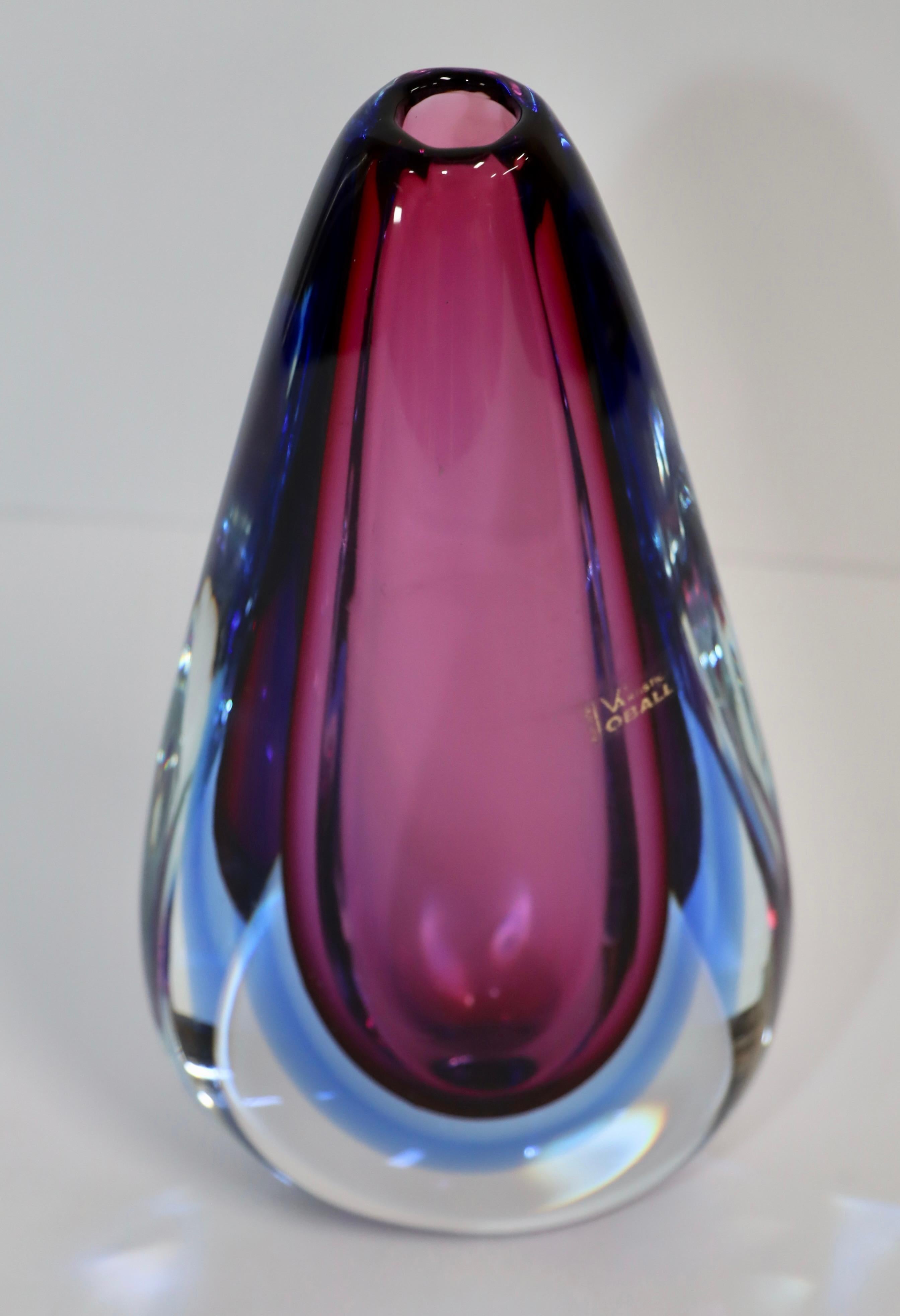 1970's Oball Murano Teardrop Vase For Sale at 1stDibs