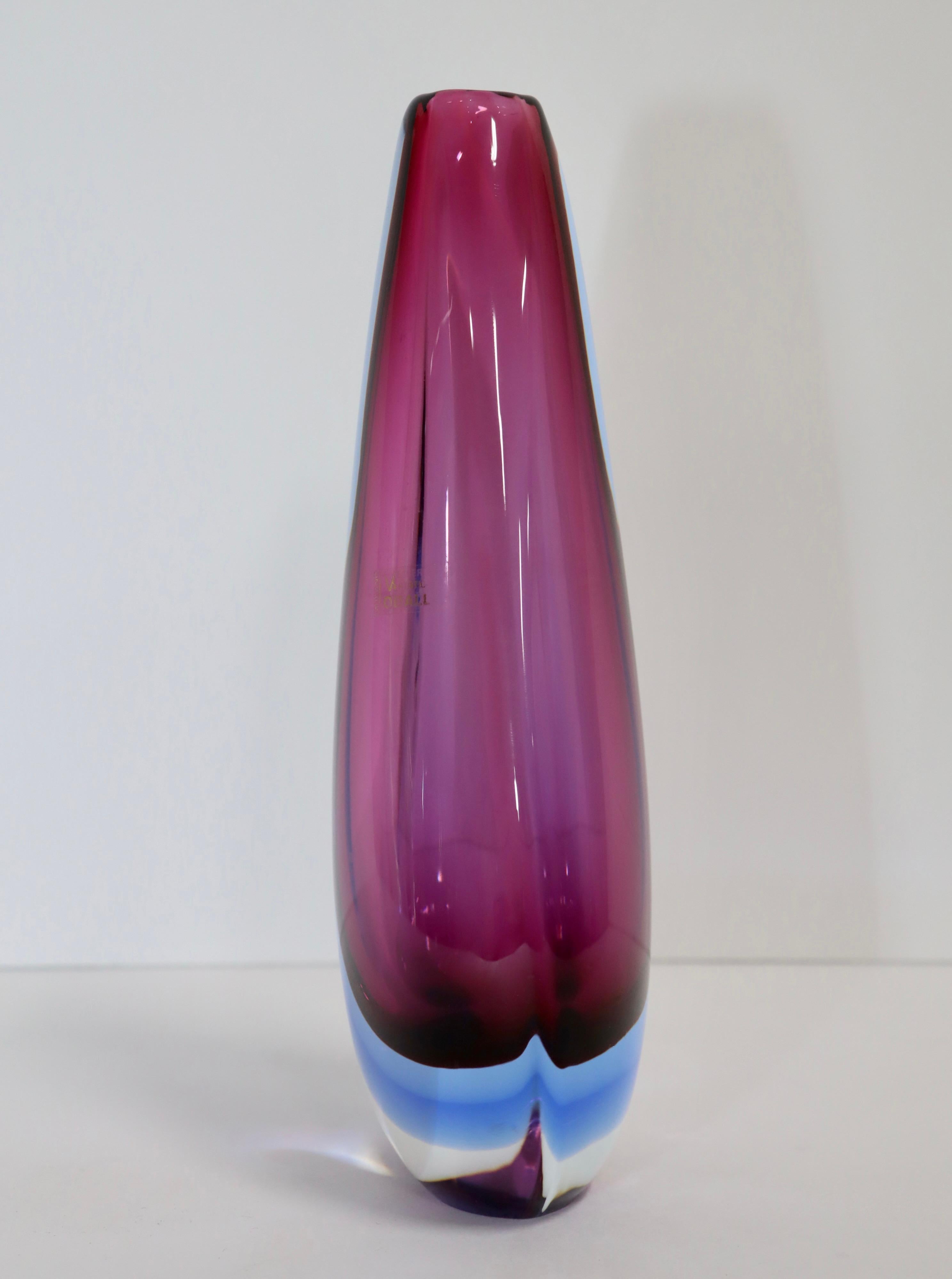 1970's Oball Murano Teardrop Vase For Sale at 1stDibs