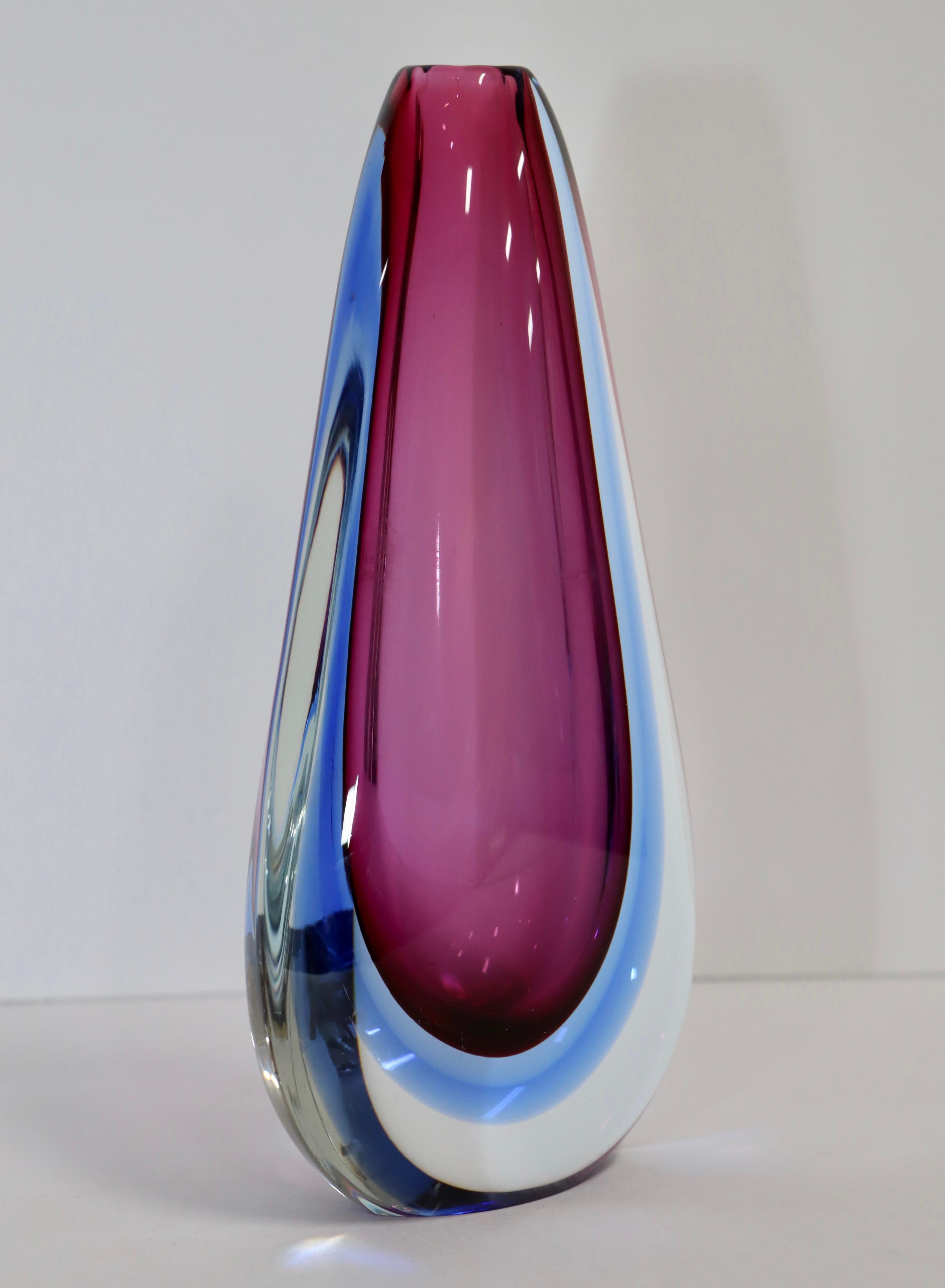 1970's Oball Murano Teardrop Vase For Sale at 1stDibs