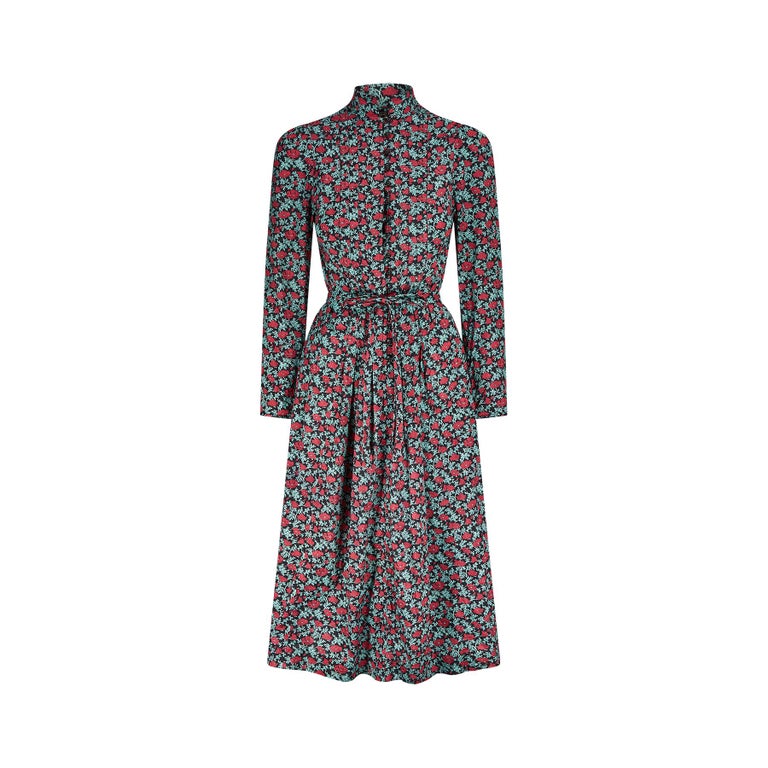 1970s Origin Liberty Carnation Print Dress at 1stDibs
