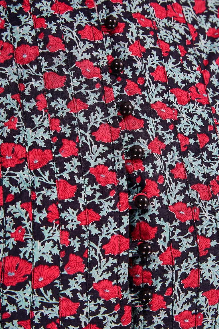 1970s Origin Liberty Carnation Print Dress at 1stDibs