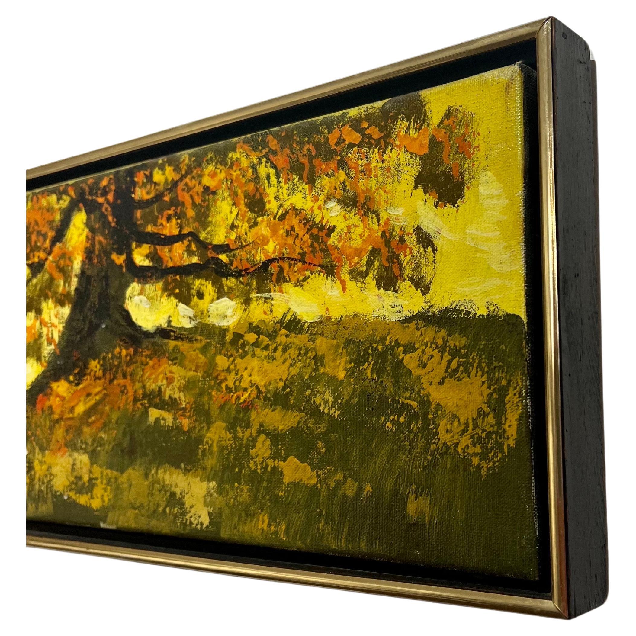 1970's Original Oil on Canvas Sunset Painting By Bennett For Sale at ...