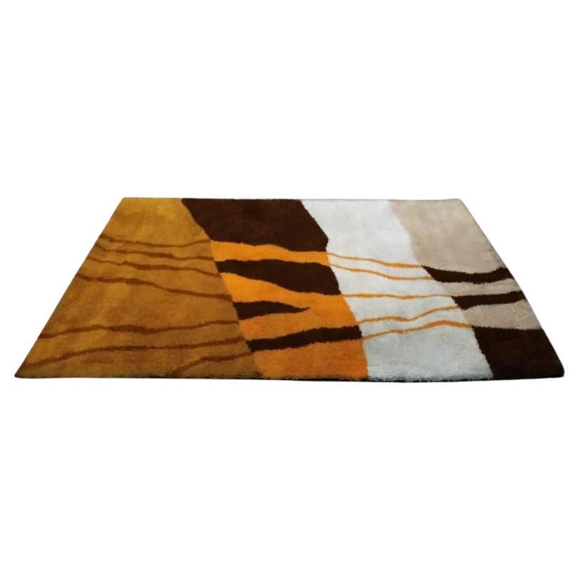 1970s Original Stunnig Space Age Rug in Wool, Made in Italy For Sale at ...