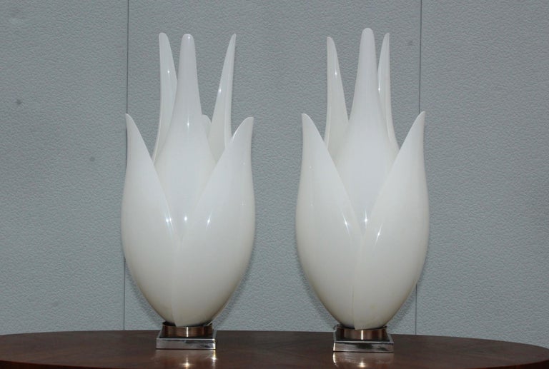 1970s Oversize Table Lamps by Roger Rougier at 1stDibs