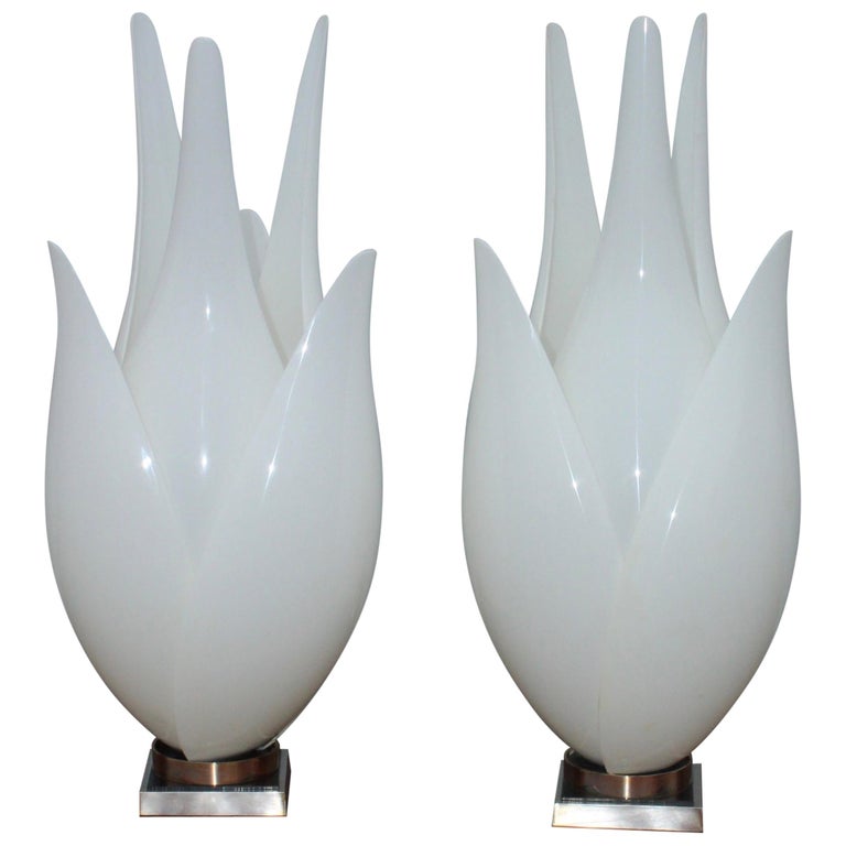 1970s Oversize Table Lamps by Roger Rougier at 1stDibs