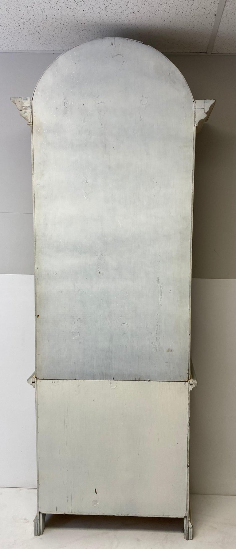 1970s Painted Grotto Inspired Carved Pine Shell Bookcases / Cabinets, a ...