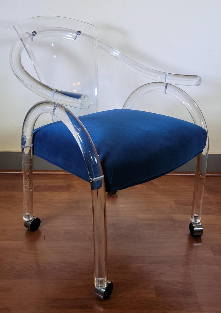 1970s Pair of Acrylic Charles Hollis Jones Style Club Chairs For Sale ...