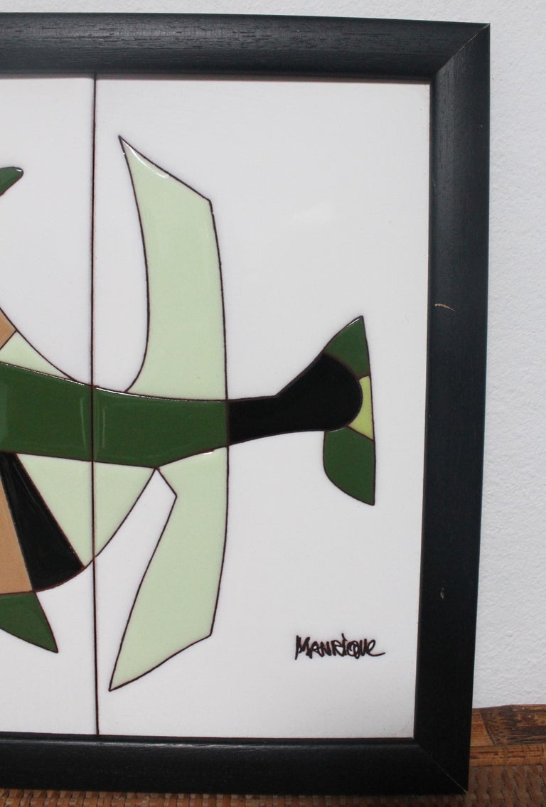 1970s Pair of César Manrique Fish Abstract Tile Paintings at 1stDibs ...