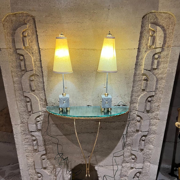 1970s French Pair of Fleur de Lis X Table Lamps Simple Elegance For ...
