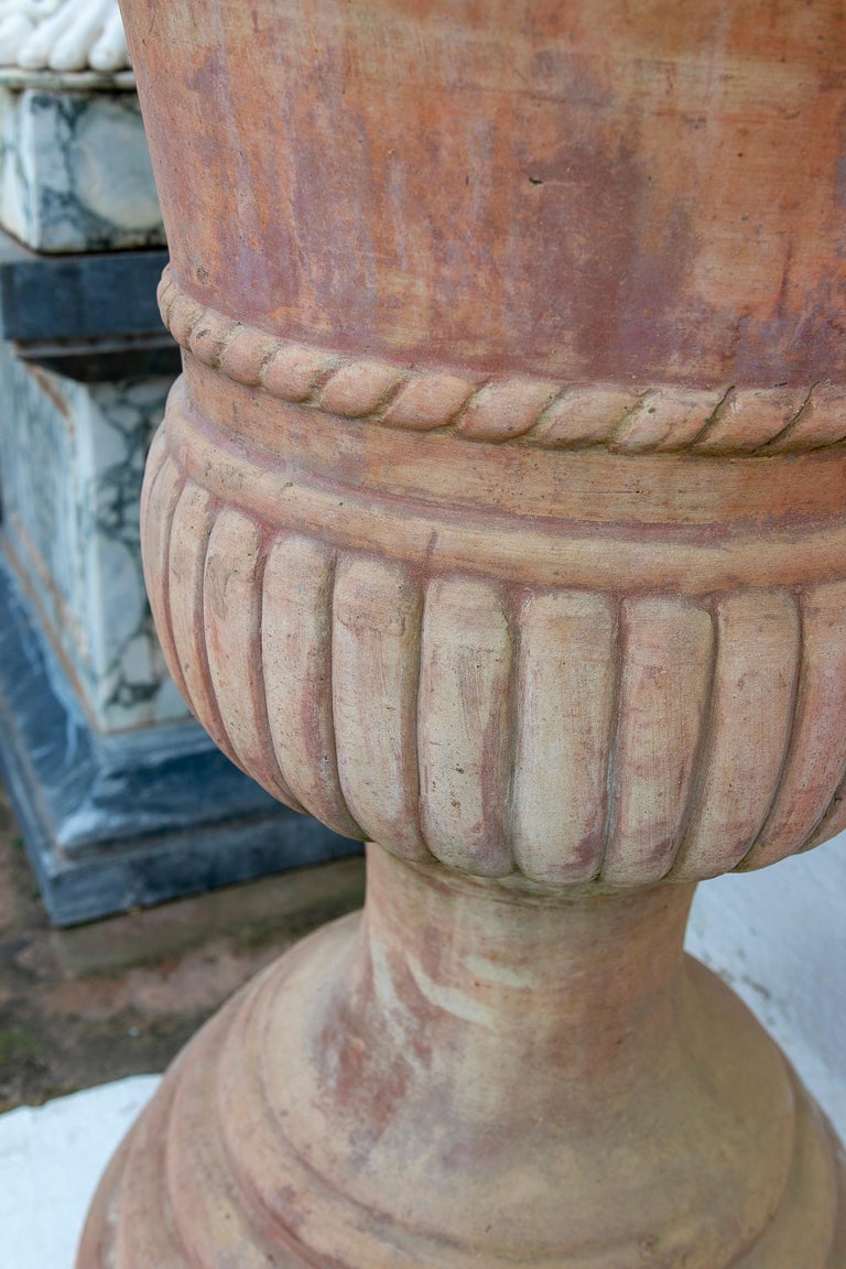 1970s Pair of Handmade Ceramic Flowerpots in Classic Style For Sale at ...