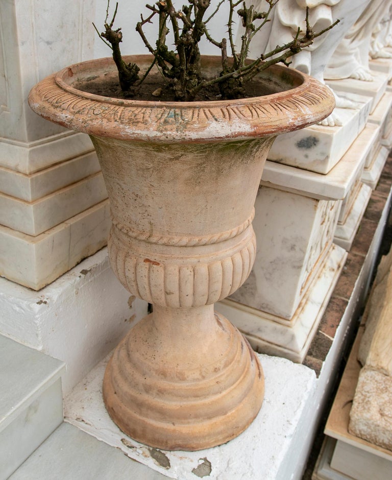 1970s Pair of Handmade Ceramic Flowerpots in Classic Style For Sale at ...